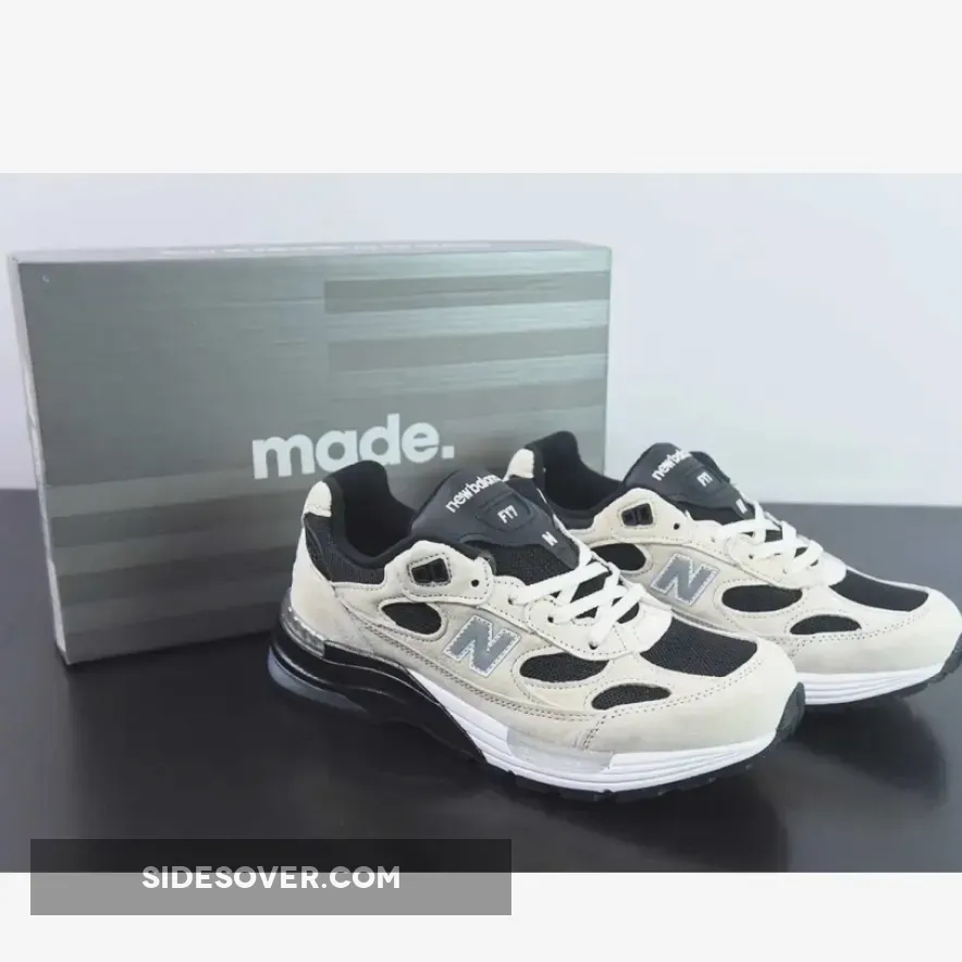 Studio FY7 x New Balance 992 Cream Black - sidesover